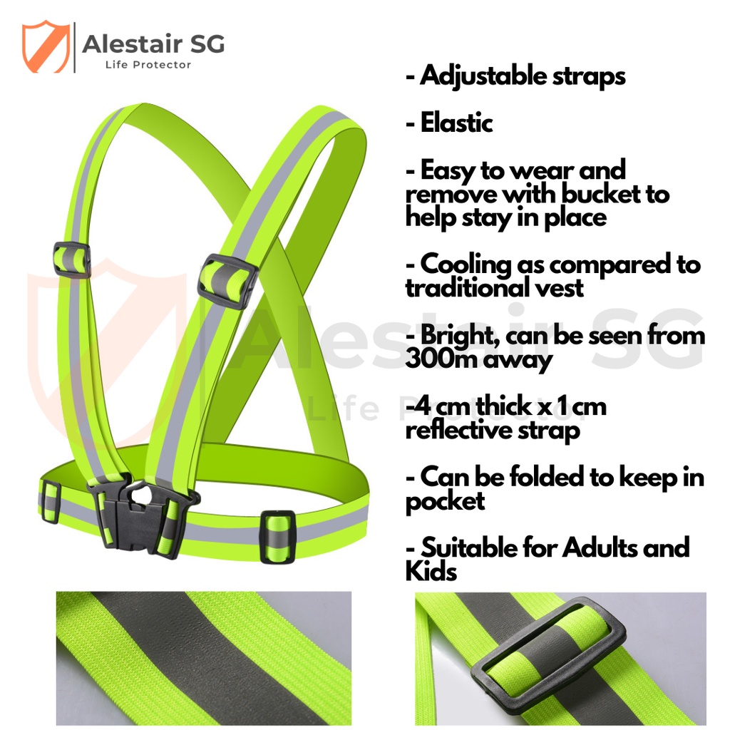 Adjustable Safety Vest Elastic High Visibility Reflective Suitable for ...