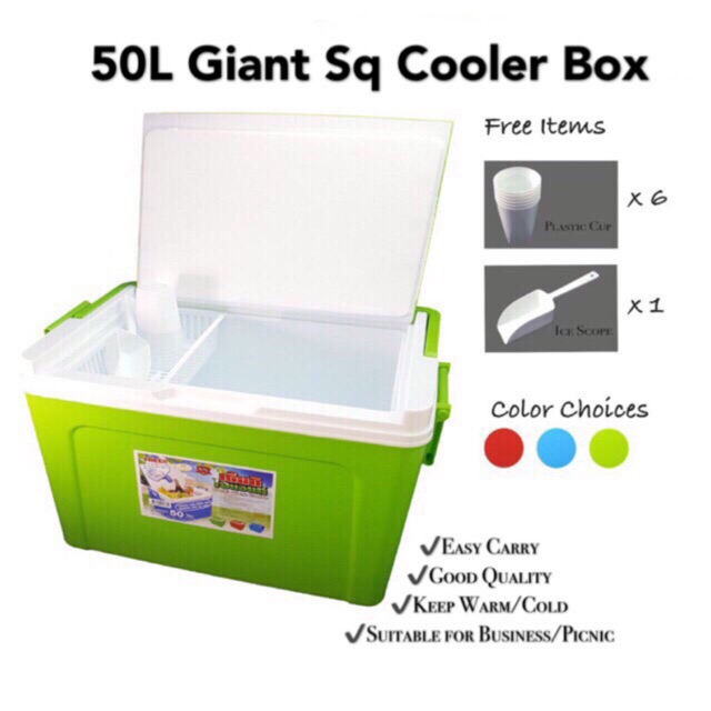 Dragonware 50L cooler ice box/ Bekas Ais/Picnic box/denki expo 50 Liter ...