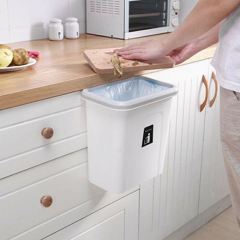Trash bin wall mounted kitchen cabinet door mounted hanging garbage ...