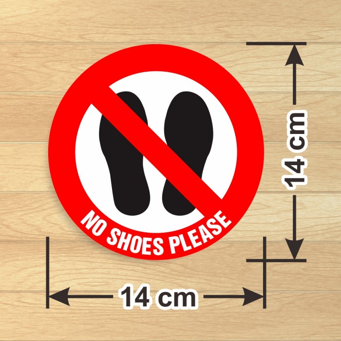 Sticker Sign No Shoes Please Sticker Sign No Footwear Use | Shopee ...