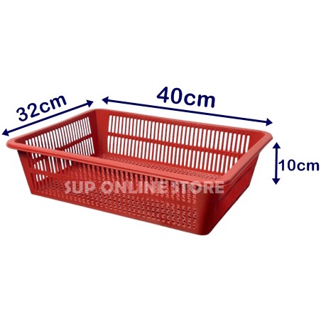 Rectangular Plastic Colander Basket / Red Hamper Tray / Square Basket ...