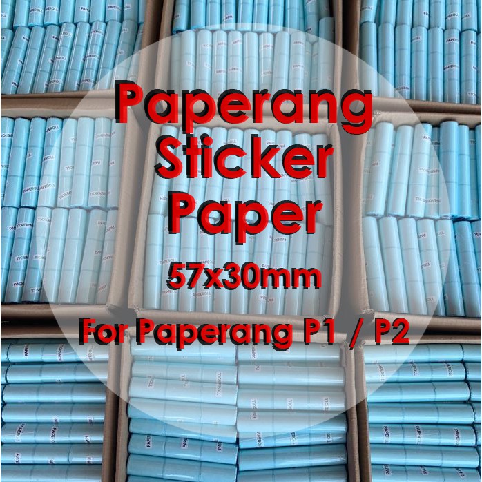 3Rolls - 57x30mm Paperang Sticker Paper Peripage Thermal Sticker ...