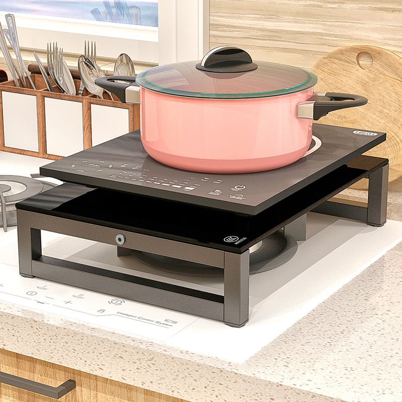 Gas stove shelf racks kitchen household stainless steel induction ...