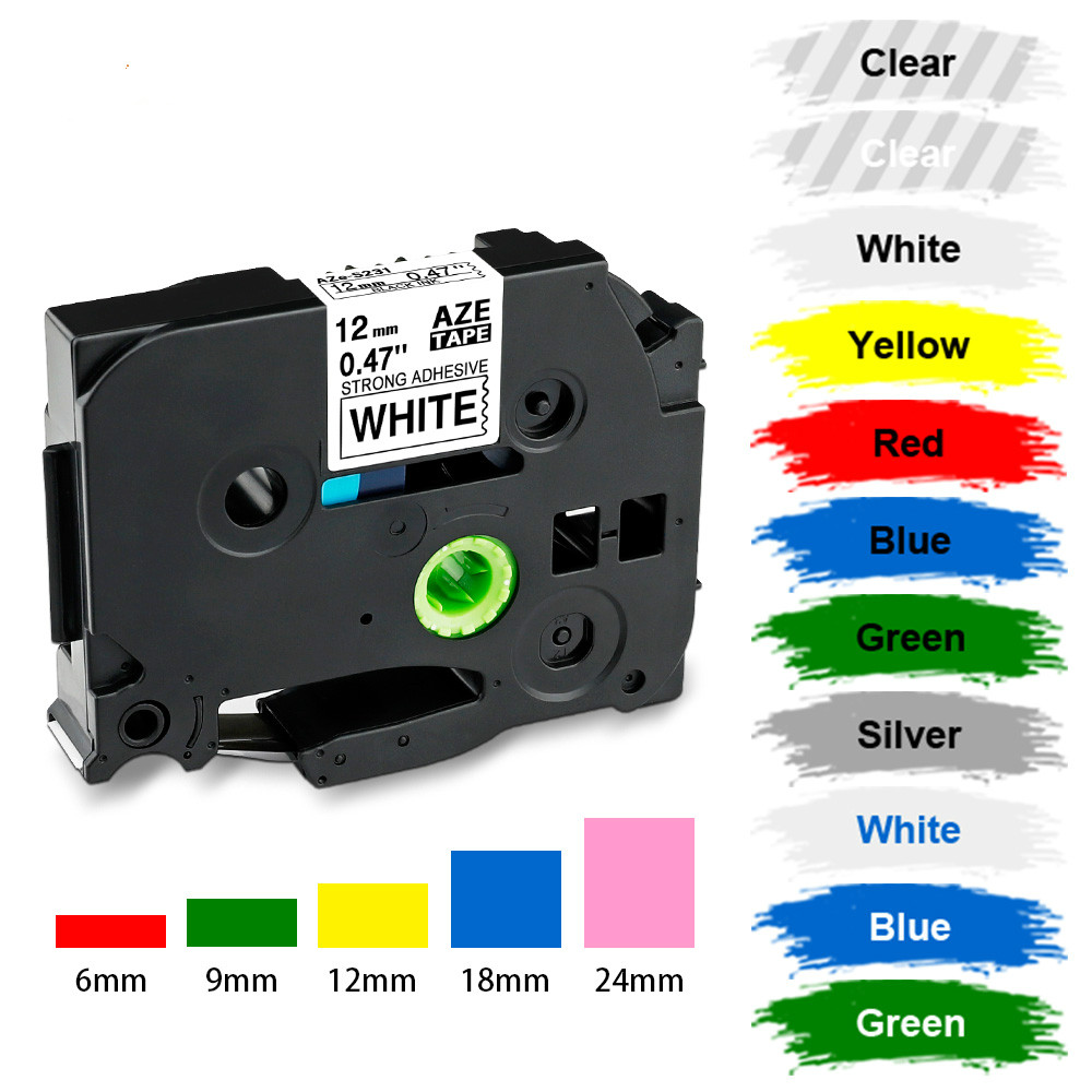 Multicolor Strong Adhesive Label Tape tze tape for Brother p-touch ...