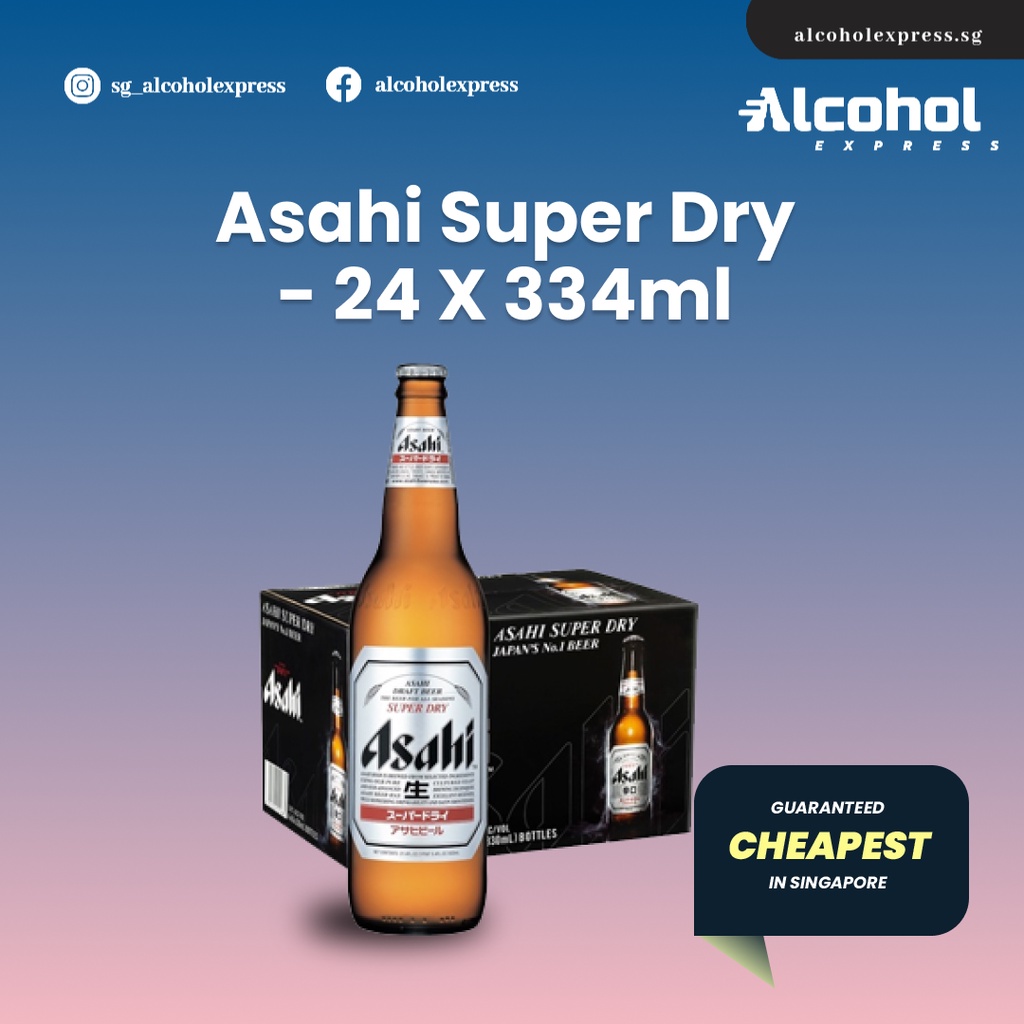 Asahi Super Dry Pint 24 x 330ml (BBD 07/25) | Shopee Singapore