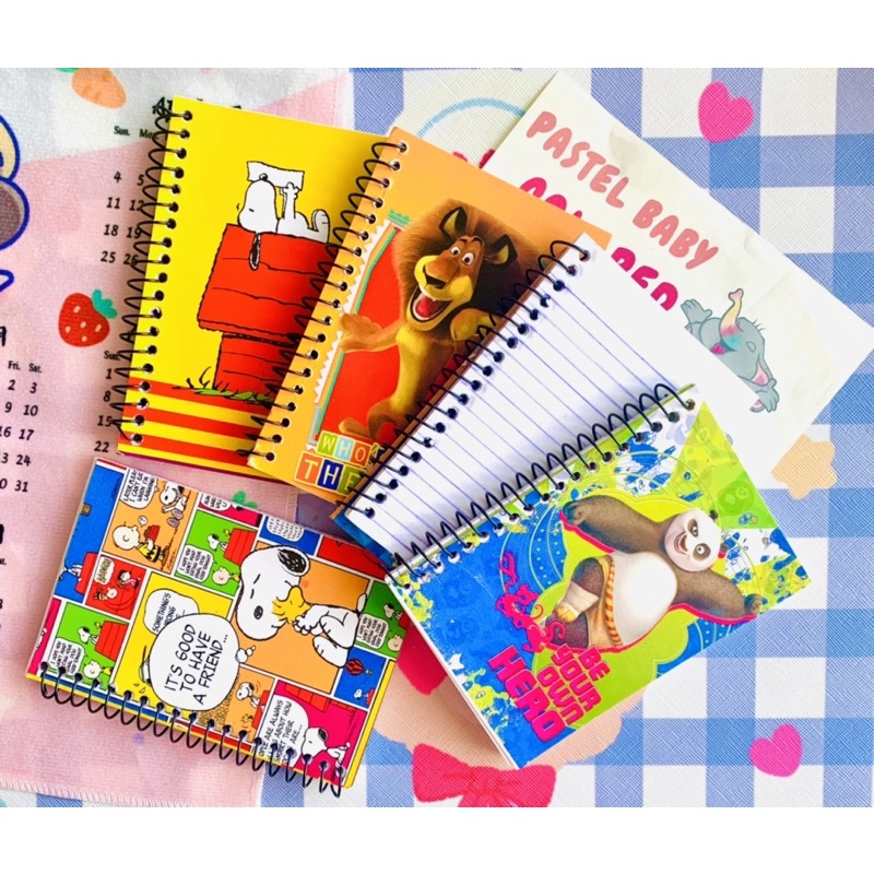 Tickler Small Notebook Pocket Memo Snoopy Madagascar Kung Fu Panda How ...