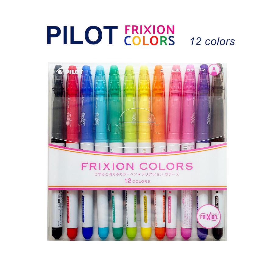 Pilot Frixion Colors 12colors Set SFC-120M-12C Frixion Pen Erasable ...