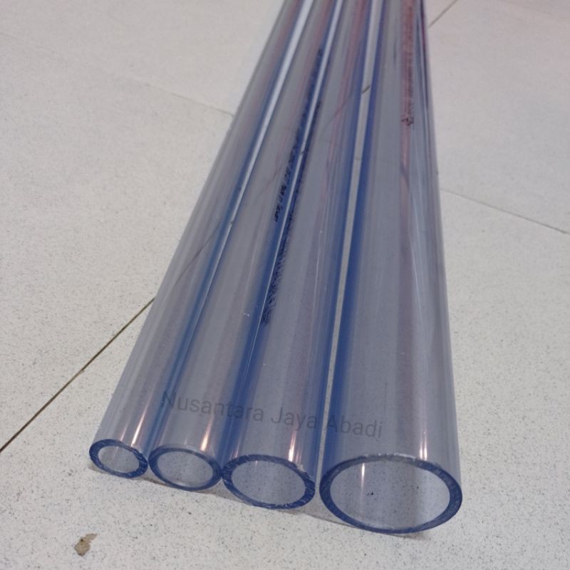 Clear Transparent PVC Pipe Sch 40 3" inches Length 100 cm or 1 Meter ...
