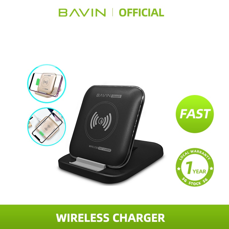 BAVIN Wireless Qualcomm 3.0 Fast Charger Fast Charging With Retractable ...
