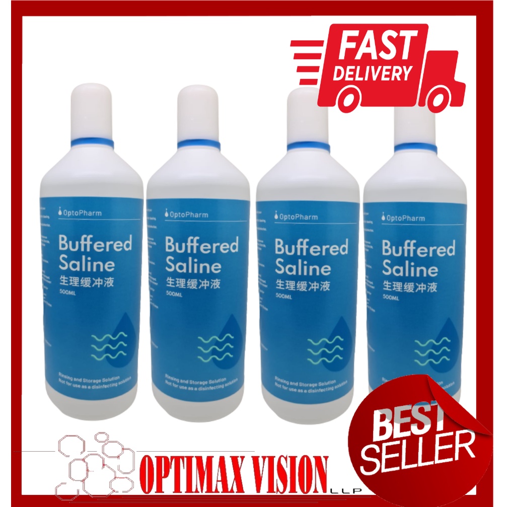 Opto-Pharm Buffered Saline 500ml x 4 bottles (Expiry date 2029) | Shopee Singapore
