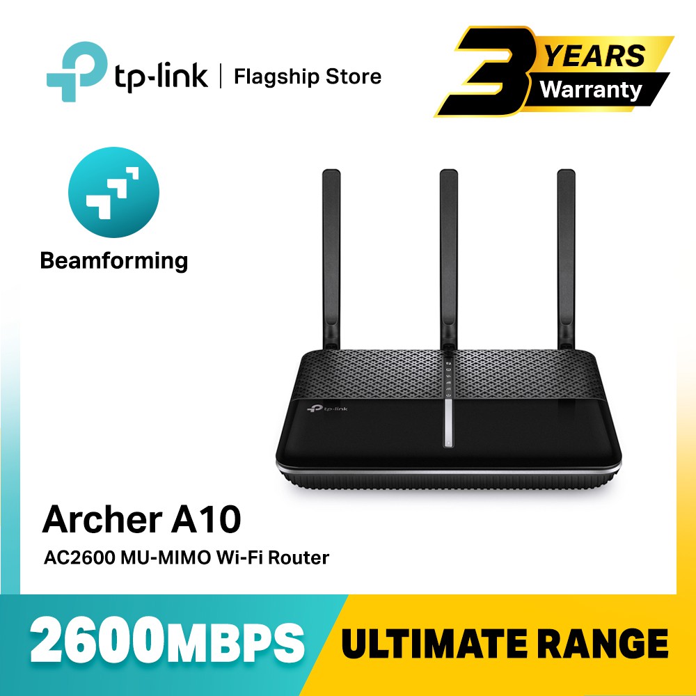 TP-Link Ultra-Fast Dual-Band Wi-Fi Archer A10 AC2600 Router (Works with ...