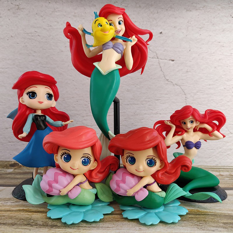 Q Posket Q Version Doll Mermaid/Ariel Princess Cake topper Ariel Figure ...