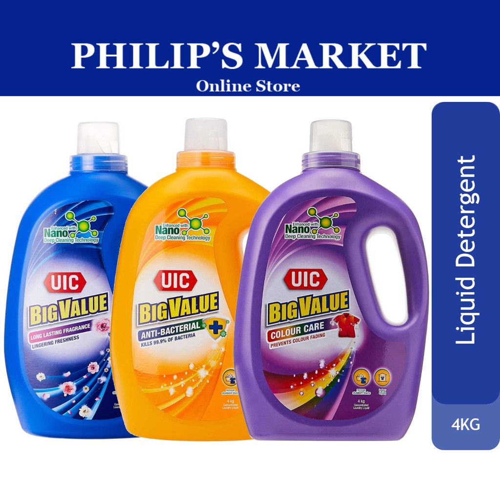 UIC Big Value Liquid Laundry Detergent 4kg | Shopee Singapore