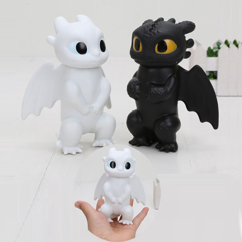 2pcs How to Train Your Dragon 3 Toothless Light Night Fury action ...