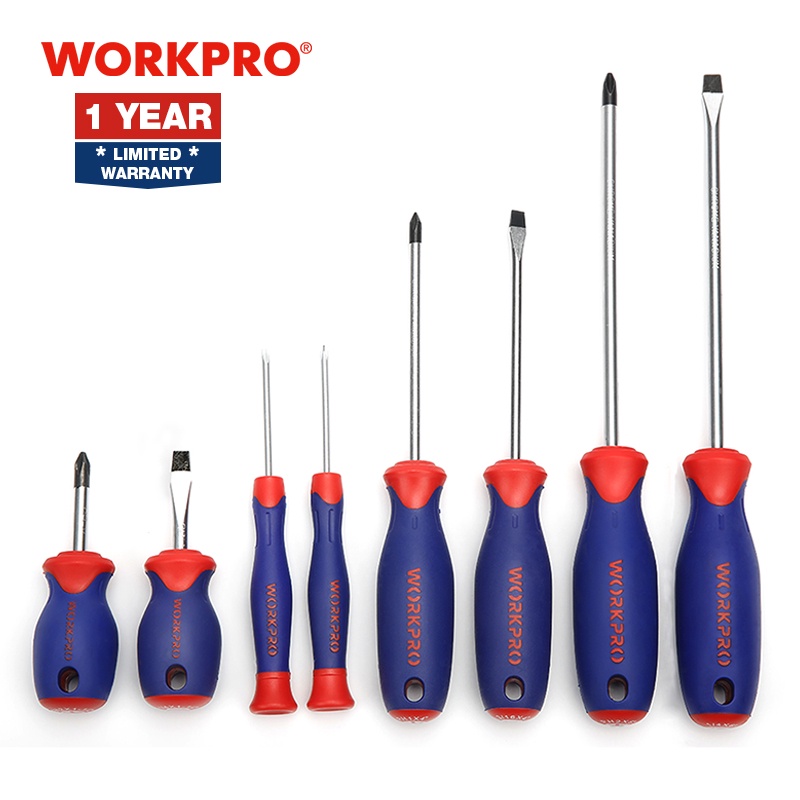 Workpro 8 Pieces Fireproof Screwdriver Set, Firework Screwdriver, Flat ...