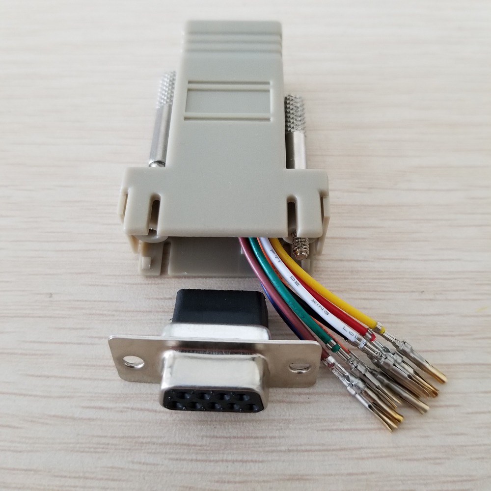 10pcs/lot RJ45 Female To DB9 RS232 Female COM Port Modular Adapter ...