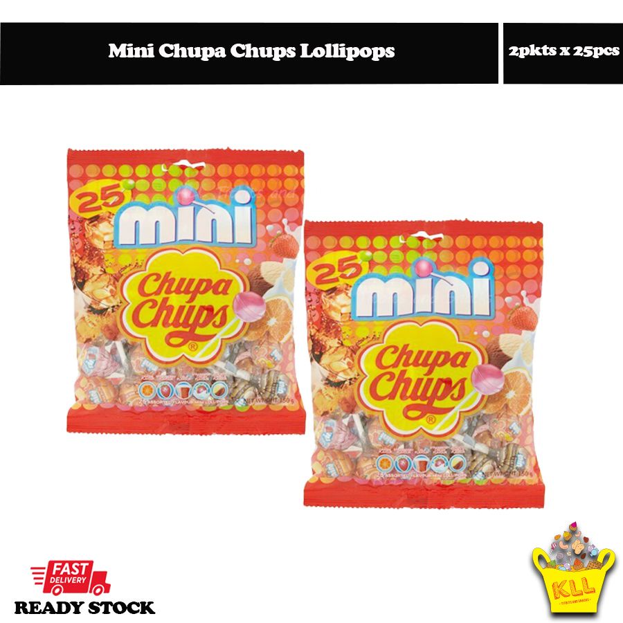 Mini Chupa Chups Lollipops 25pcs (2pkts) | Shopee Singapore