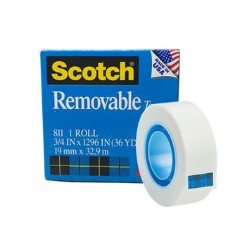 3M Scotch 811 Removable Magic Tape 3/4" X 36Yd | Shopee Singapore