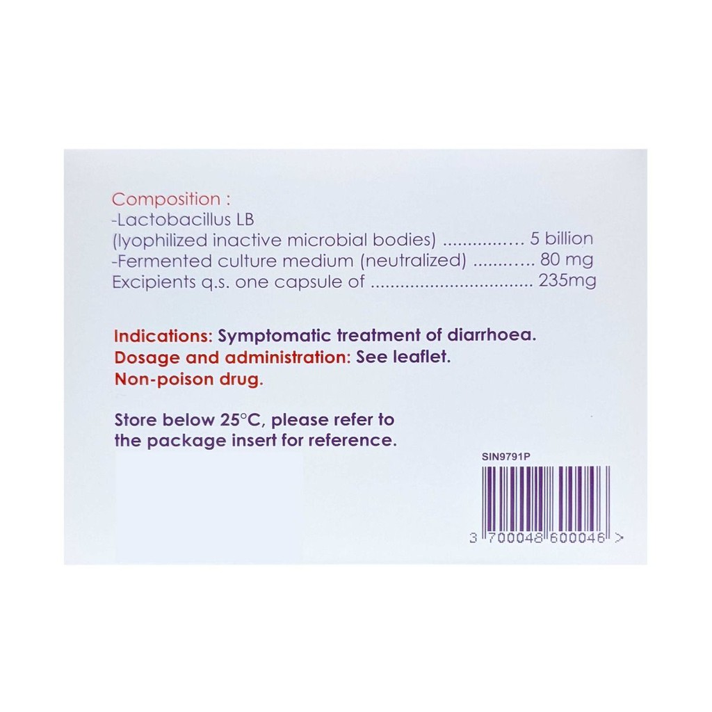 Lacteol Fort Probiotics Capsules 100s | Acute & Chronic Diarrhea Relief ...