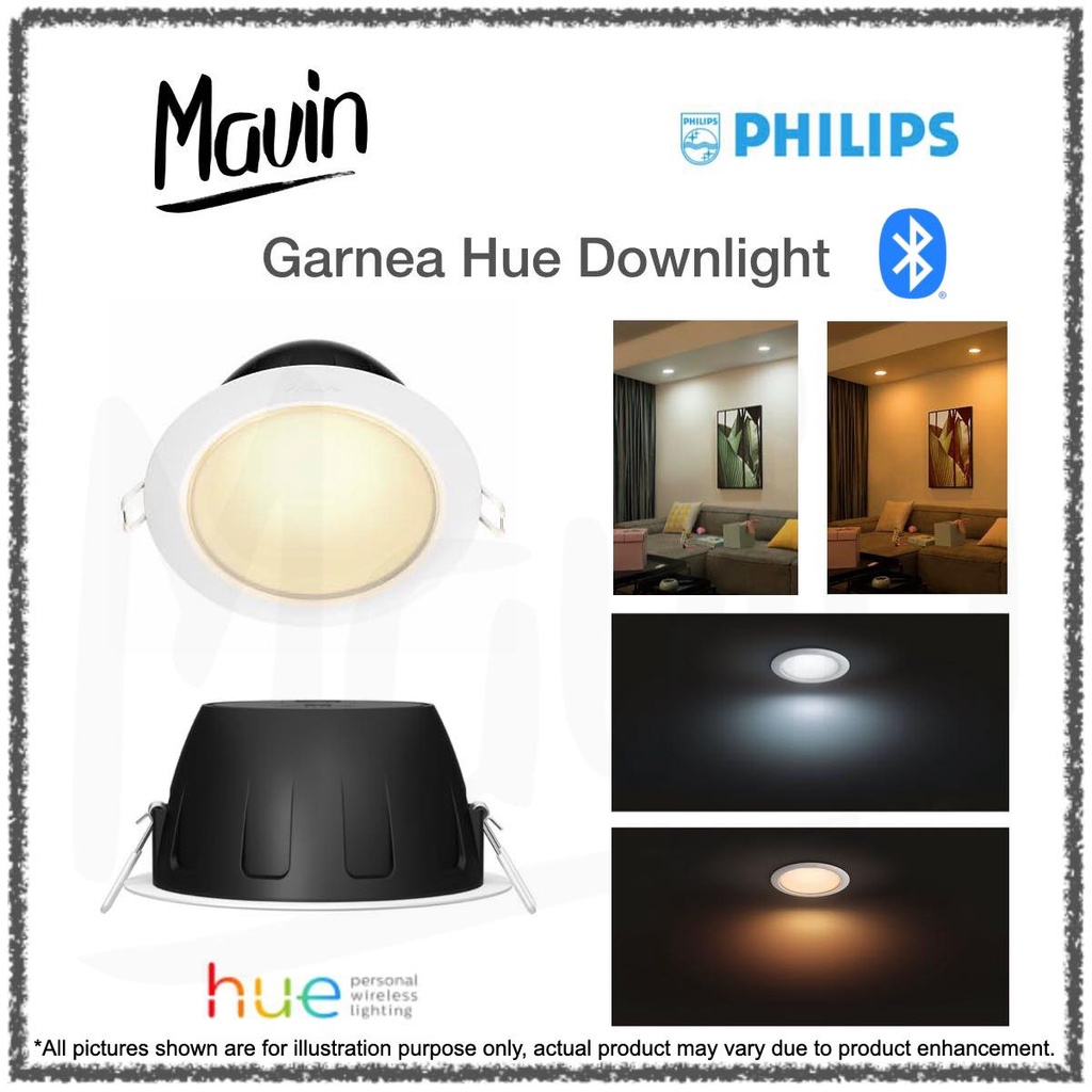 Philips Garnea Hue Smart LED Downlight 51107 / 51108 Dimmable (Latest ...