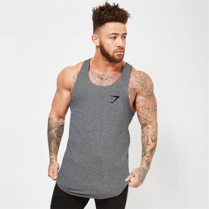 Muscleguys Mens Summer Cotton Gym Tank tops Causal Wear Gym WOrkout ...