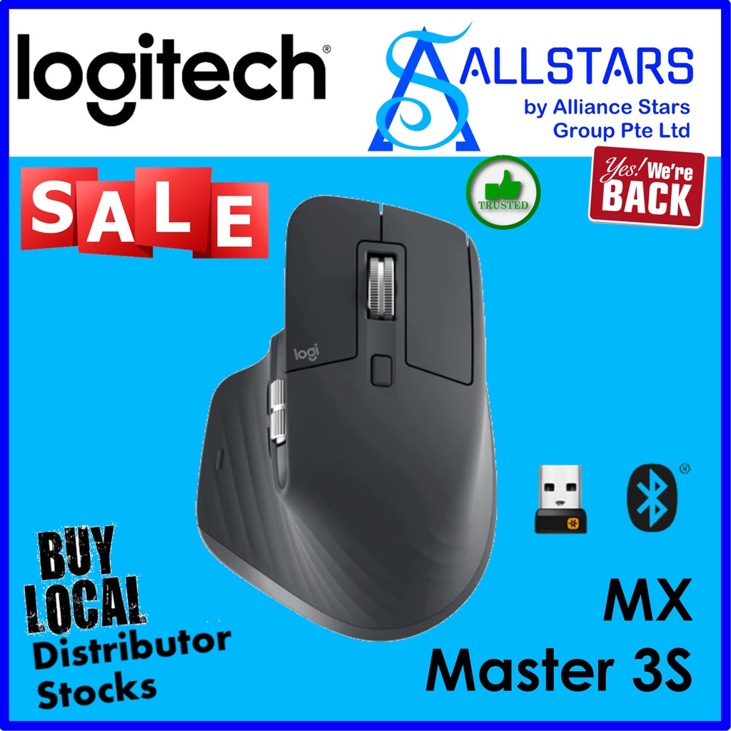 Logitech MX Master 3S / Wireless Mouse (910-006561) (Warranty 1year ...