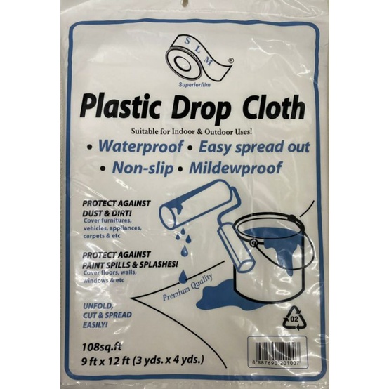 SLM drop sheet (Bundle of 4pcs) Plastic sheet / Drop cloth for painting ...