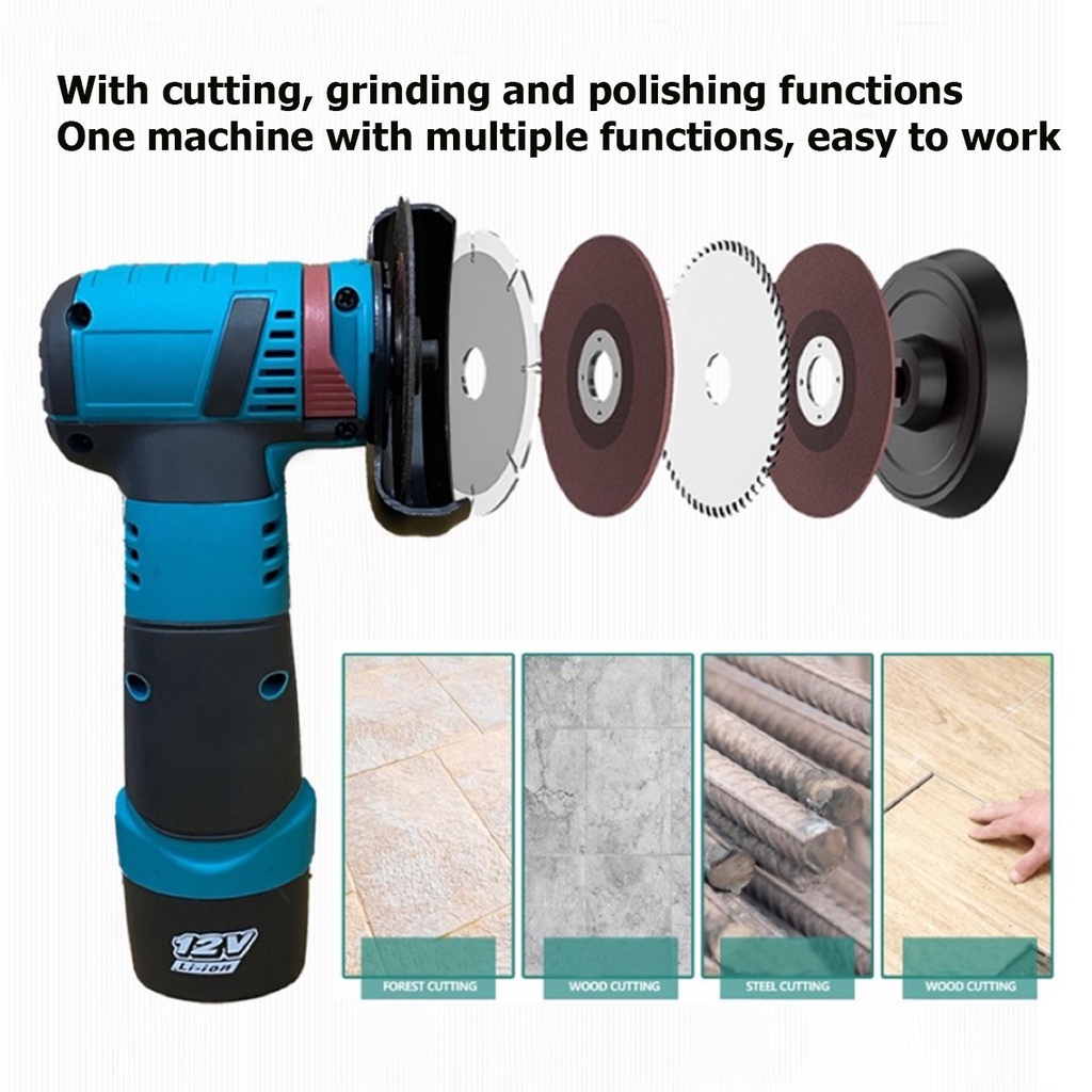 12V Mini Cordless Angle Grinder Cutter Cutting Machine Polisher DIY ...