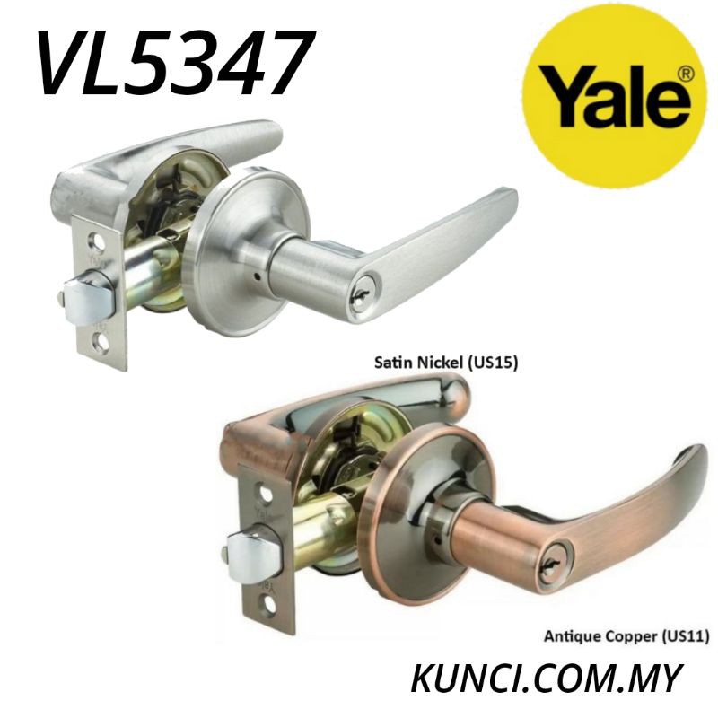 Yale VL5347 Medium Duty Entrance Tubular Handle Leverset Lockset VL ...