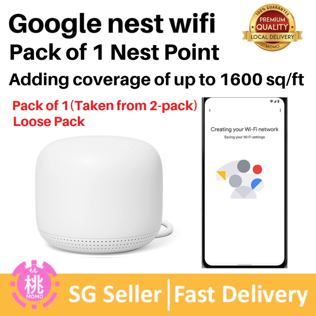 Google Nest WiFi Router (2nd Gen) – up to 5400 Sqft Coverage -- 1 year ...
