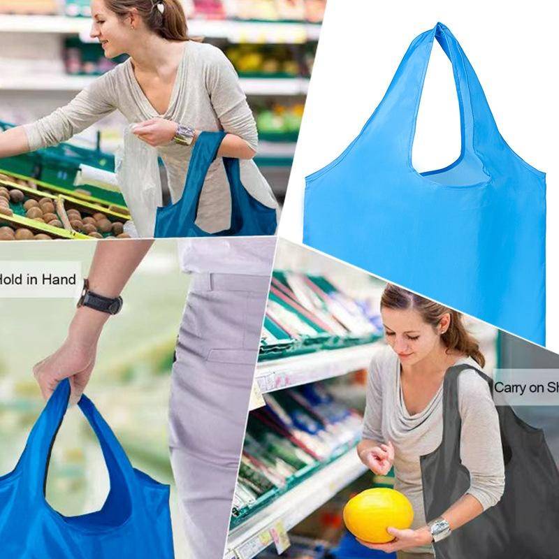 210T Polyester Thickening Foldable Shopping Bag Supermarket Portable ...