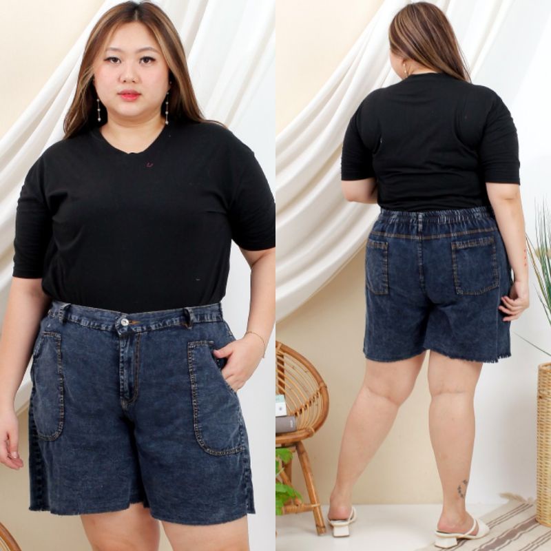 Lala Super Jumbo Big Size Denim Jeans Women's Shorts | Shopee Singapore