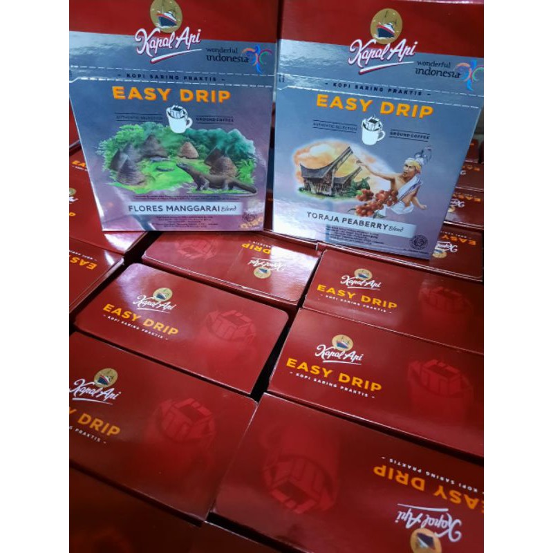 Kapal api easy drip filter ground coffee 50g (5 sachets@10g) | Shopee ...