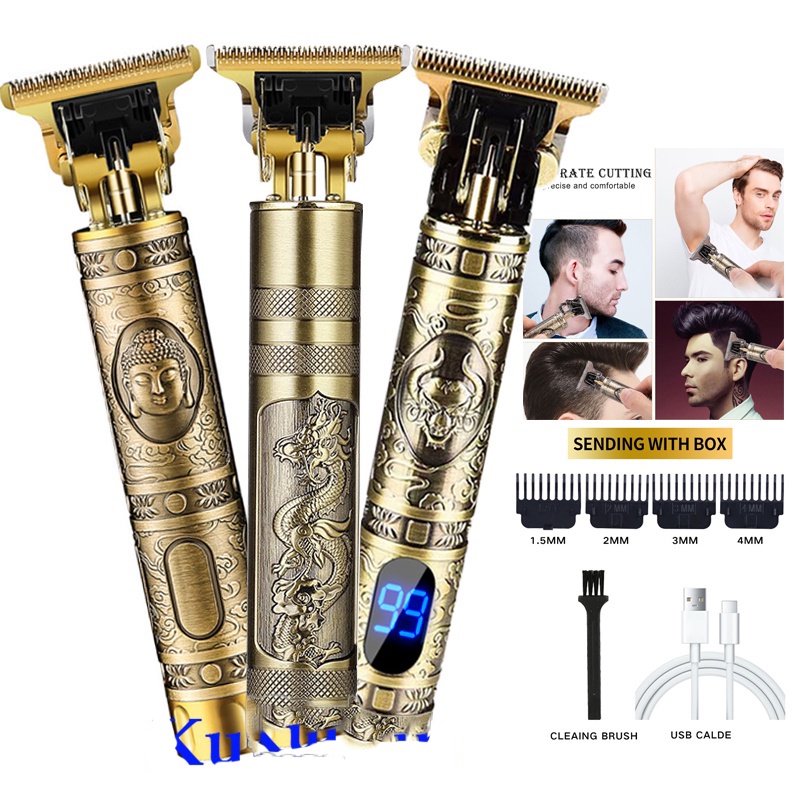 Electric Hair Clipper Cordless USB Rechargeable Beard Trimmer Shaver ...