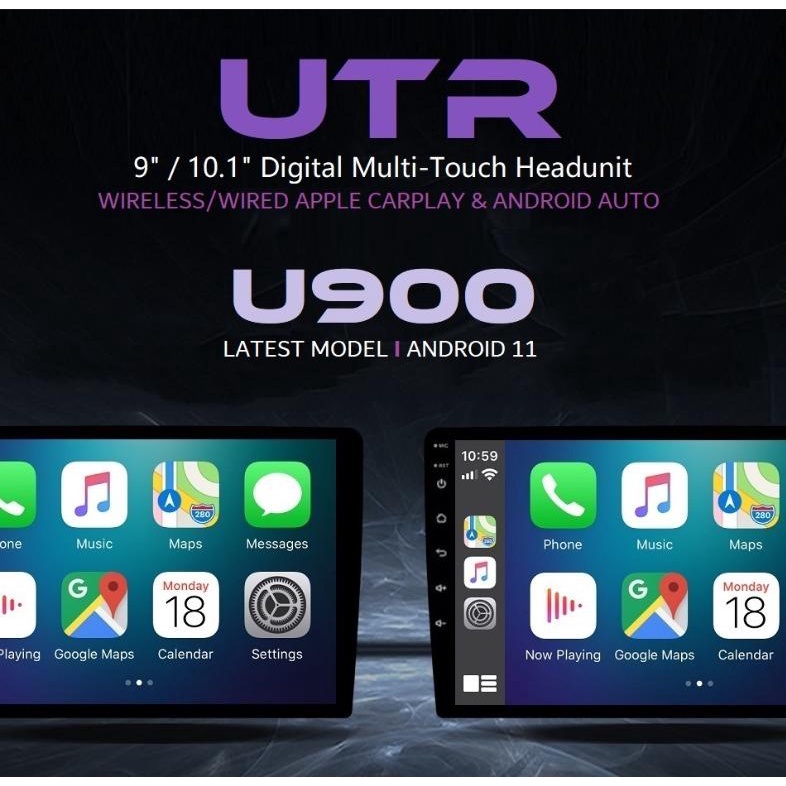 10.1 INCH 8 CORE ANDROID 12 PLAYER ANDROID HEAD UNIT- WIRELESS APPLE ...