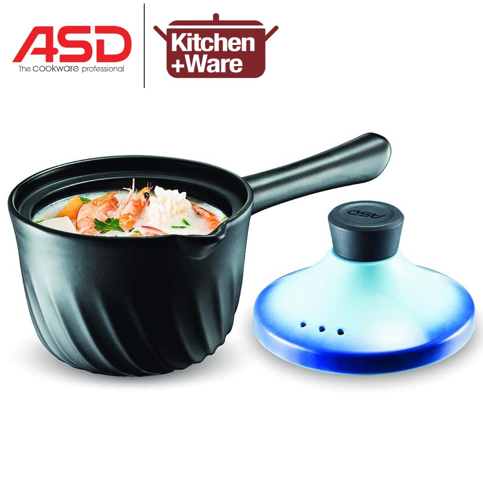ASD 1.6L Tornado Nourishing Clay pot Casserole with Lid | Shopee Singapore