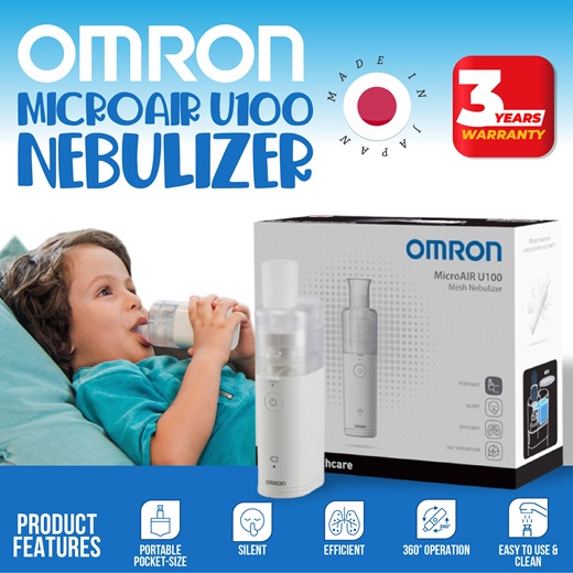 *SG Official Dealer* Nebulizer Omron MicroAir U100 Mesh Nebuliser Asthma Relieve Respiratory ...