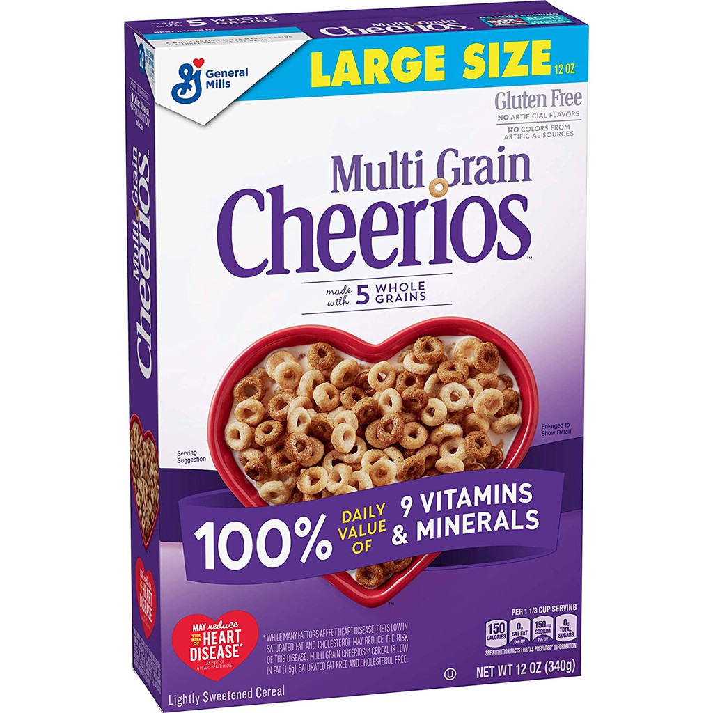 🇺🇸 Cheerios Multi Grain Made with 5 Whole Grains Gluten Free 340g ...