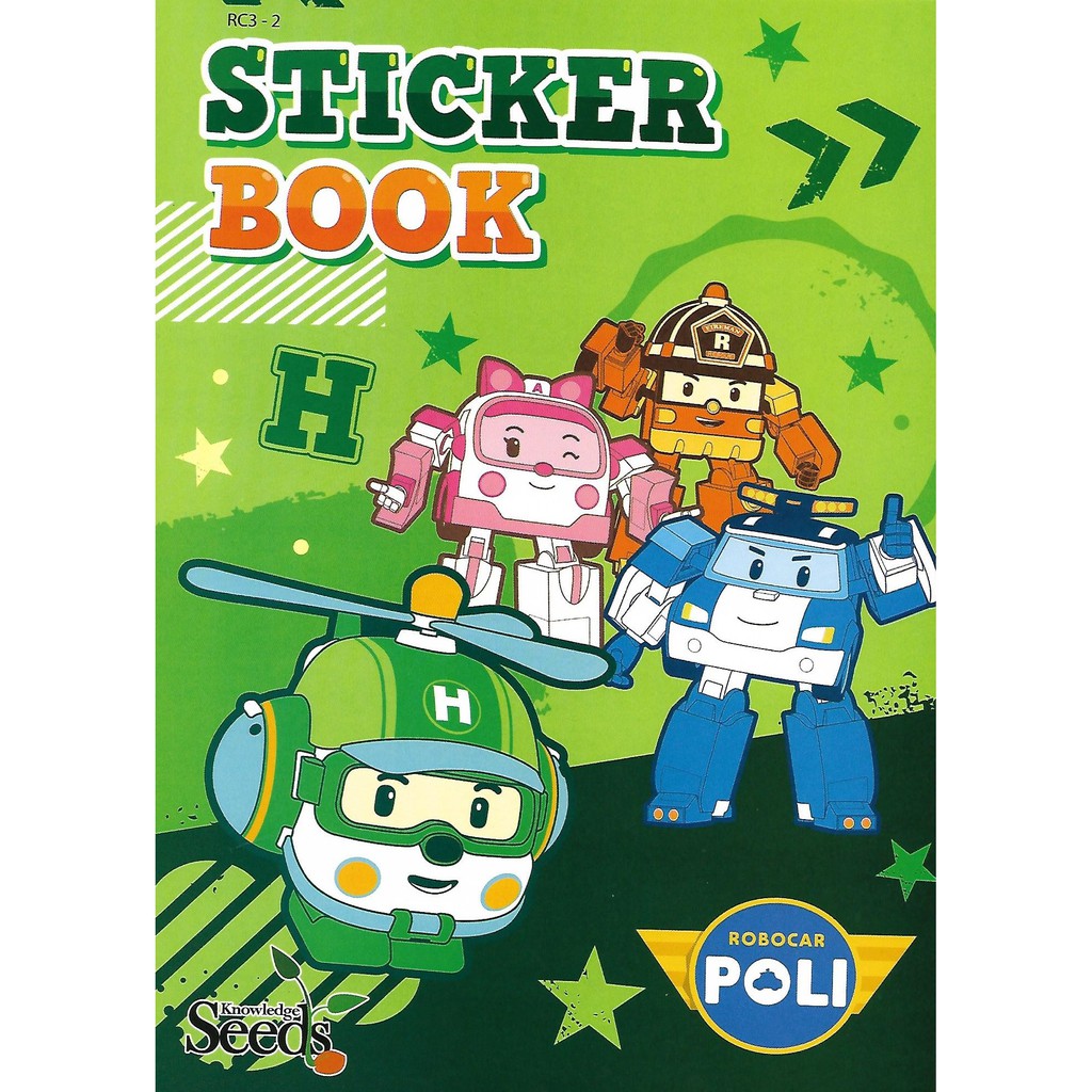 Kids BOOK - Kanak Kanak BOOK - ROBOCAR Poly STICKER BOOK RC - SERIES 2 ...