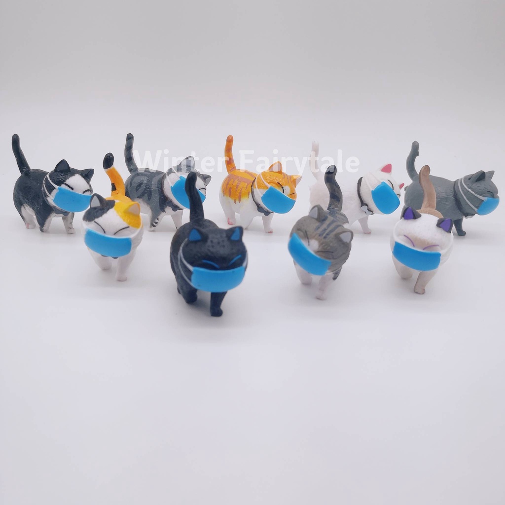 Cute Cat Mini Figure Toy Desktop Dashboard Decoration | Shopee Singapore