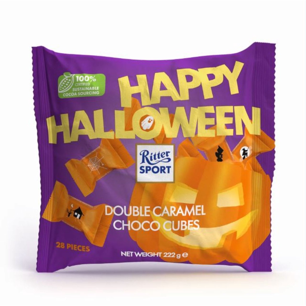 Ritter Sport Happy Halloween Double Caramel Choco Cubes 222g | Shopee ...