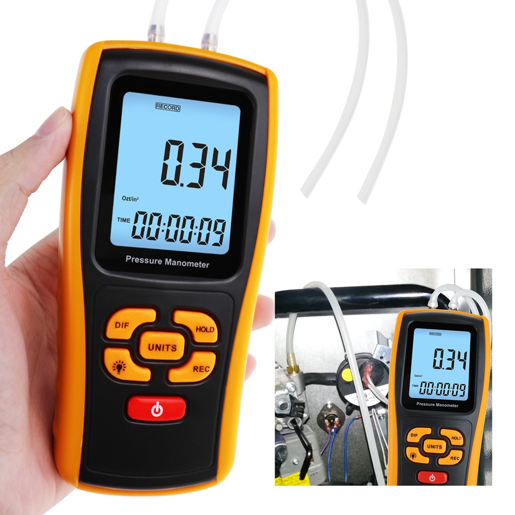 Digital Manometer Digital Air Pressure Meter Differential Air Pressure ...
