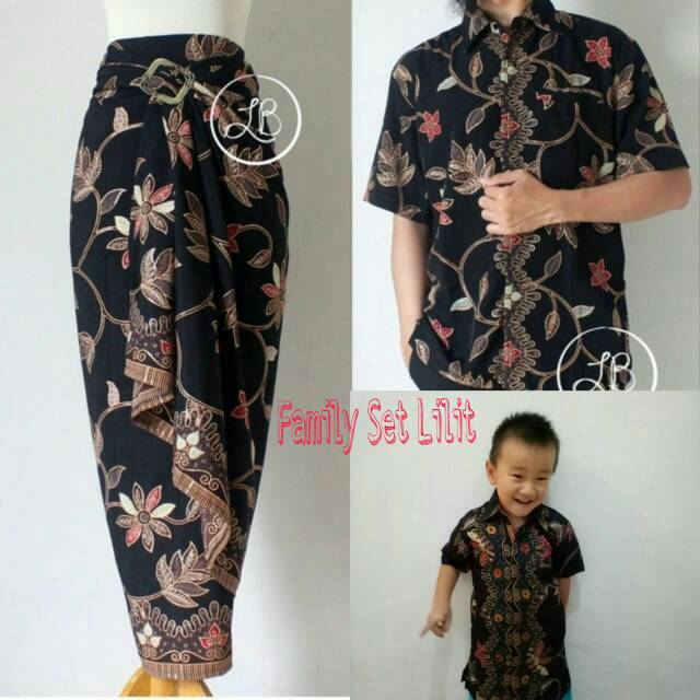 KEMEJA Couple family bima jumbo wrapped skirt combined with father and ...