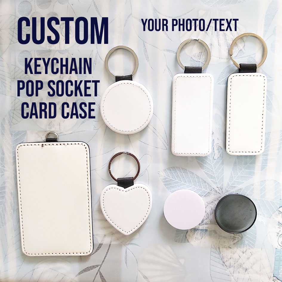 [SG SELLER] Custom Rectangle, Heart, Round Shape Photo Keyring, Phone ...