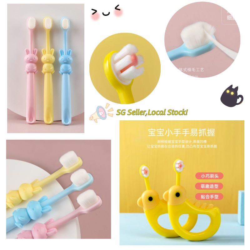 Japan Nano Children Kids Toothbrush Cartoon Cute Anti Bacteria Ultra ...