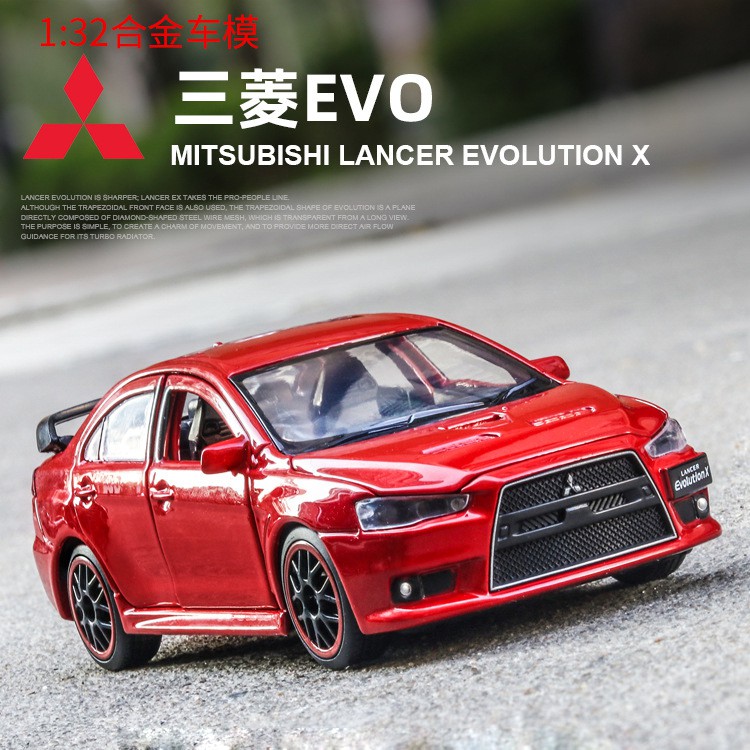 1/32 Scale Mitsubishi EVO Diecast Alloy Car with Sound & Light ...