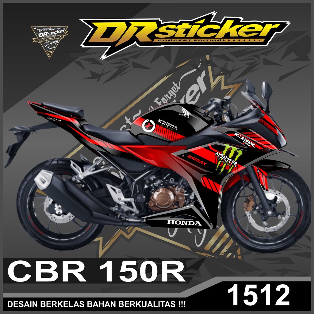 Honda CBR 150R Motorcycle Costume DECAL DESIGN MONSTER Sticker DECAL ...