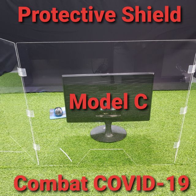 PPE- TABLE PROTECTIVE SHIELD GUARD ( ACRYLIC CLEAR ) | Shopee Singapore