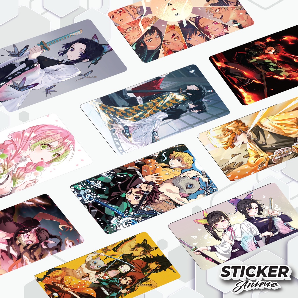 Sticker Anime Demon Slayer Stiker Card Cover Touch n Go Access MRT LRT ...