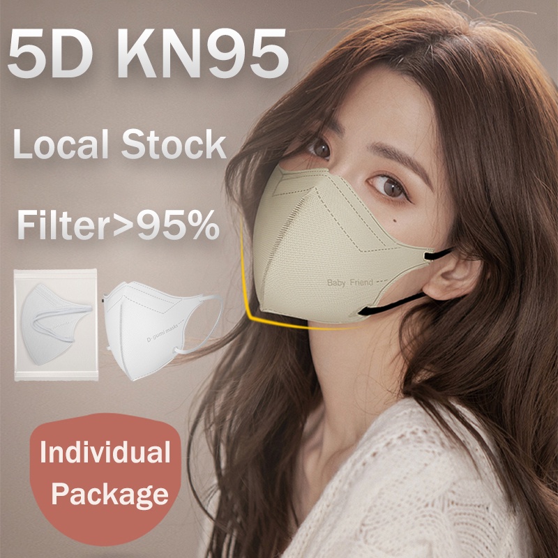 5D Duckbill Face Mask for Aldult KN95 Protective Mask Black Rope 3D ...